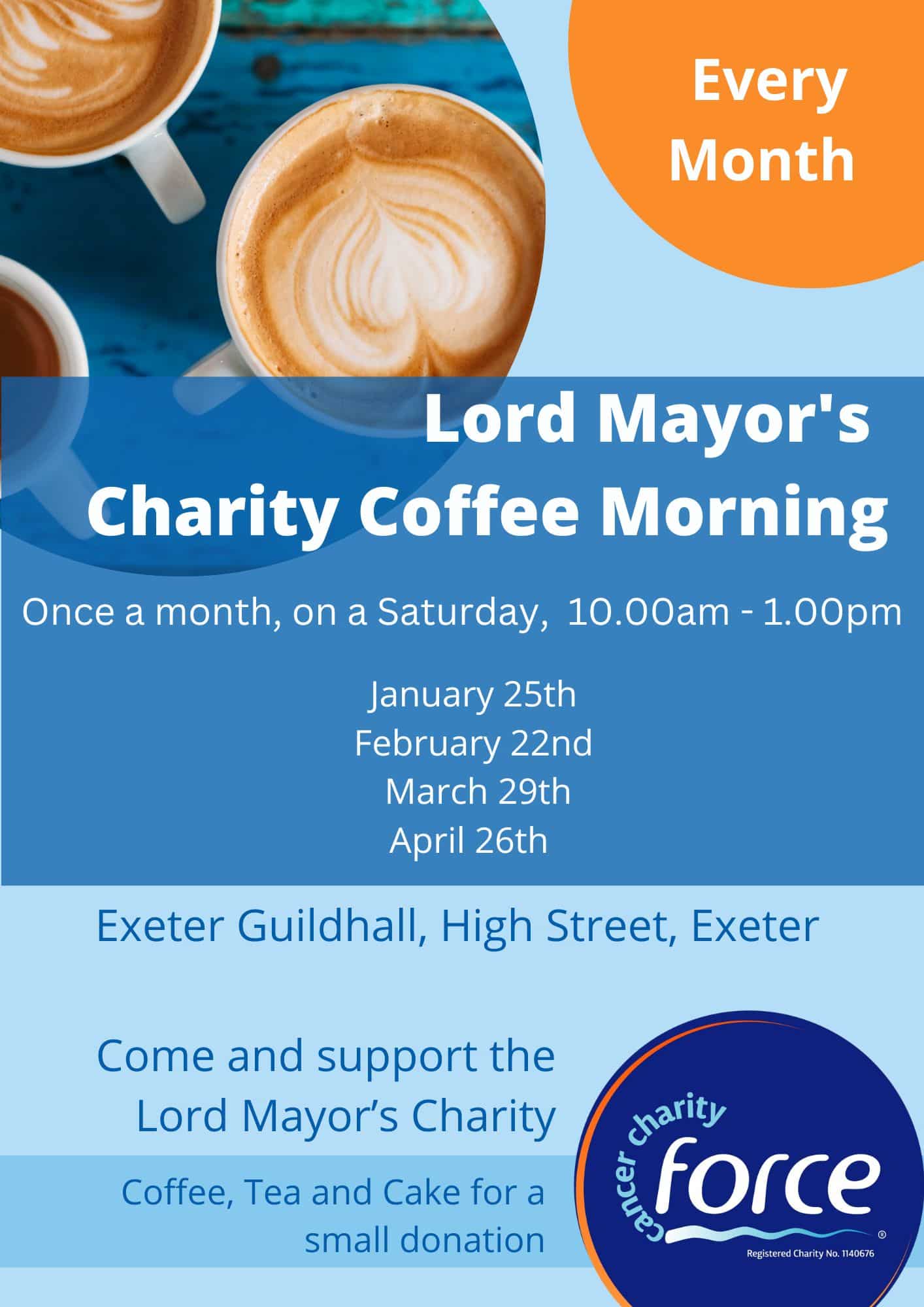 Lord Mayor's Charity Coffee Mornings - FORCE Cancer Charity